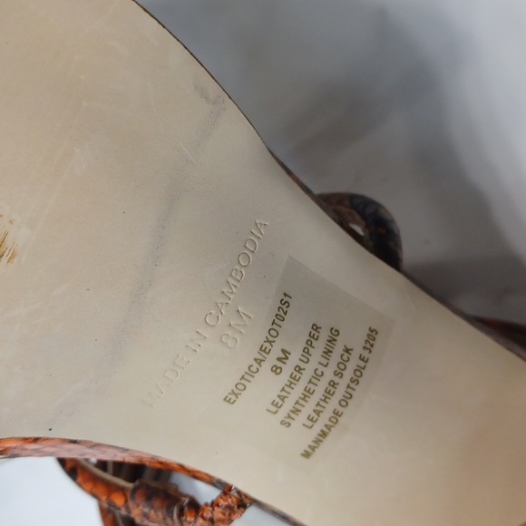 Steve Madden | Shoes | Steve Madden Exotica Orange Snake Stiletto ...